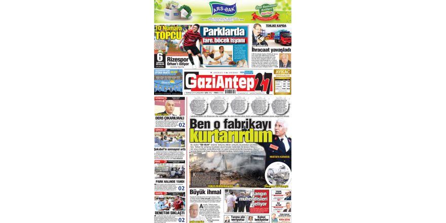 4 Temmuz 2014 Cuma Sayfalari Gaziantep Son Dakika Haberleri Gaziantep27
